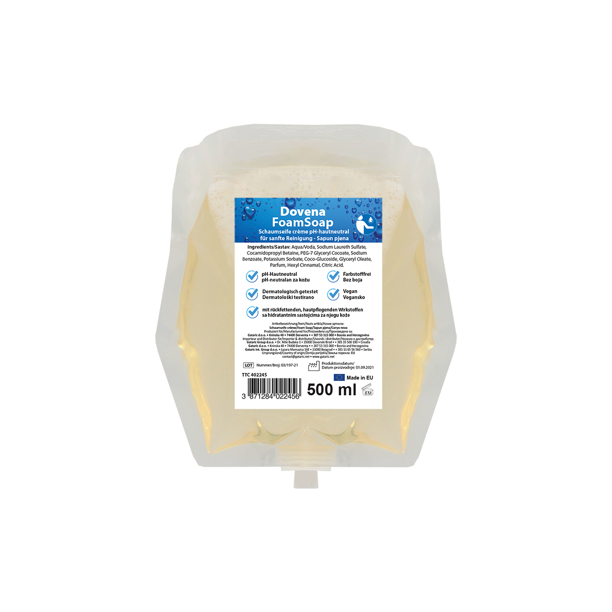 Sapun pena Dovena 6/1 500ml | Gataric International Group