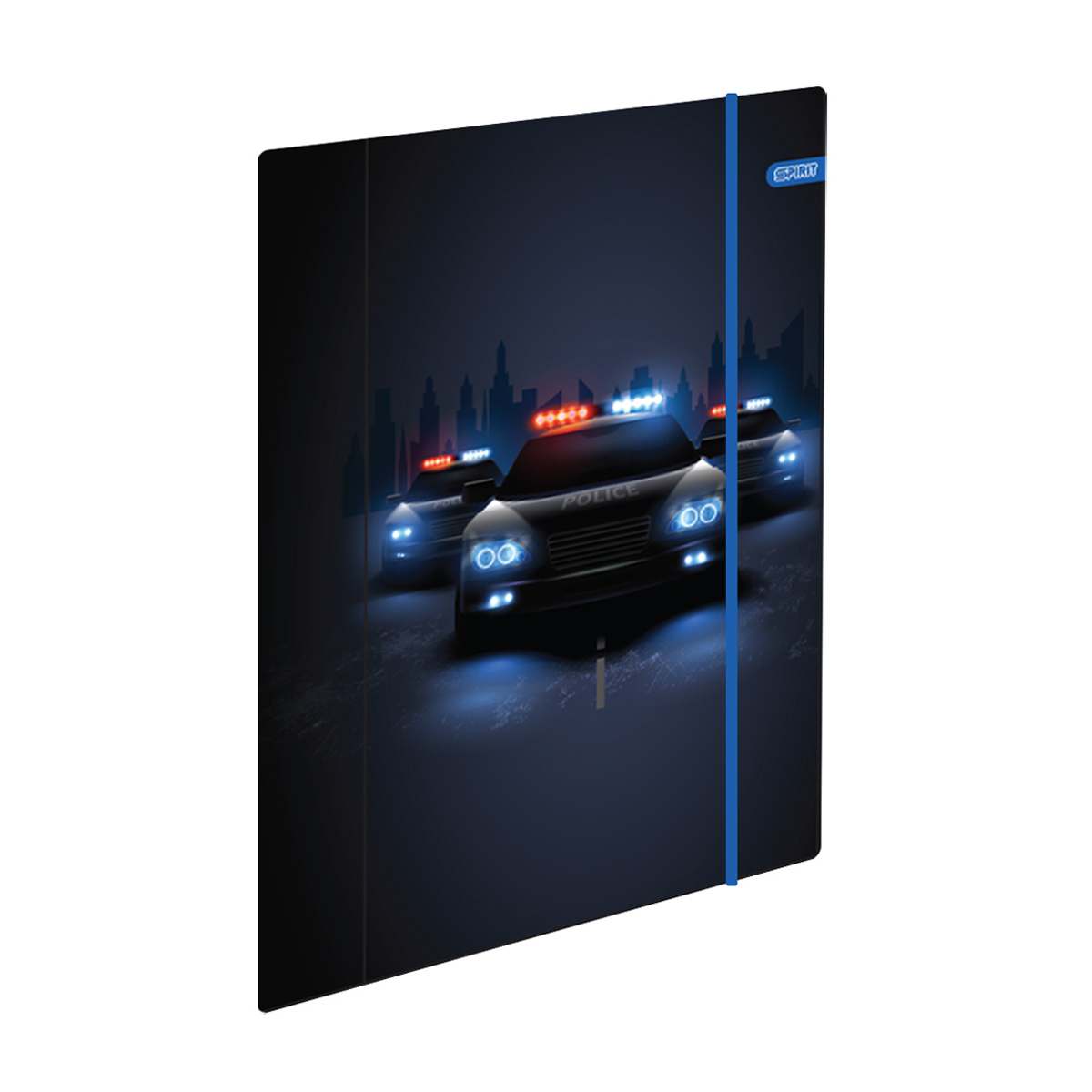 Cardboard File with Rubber Band A4 "Police Lights" 600g | Gataric Group