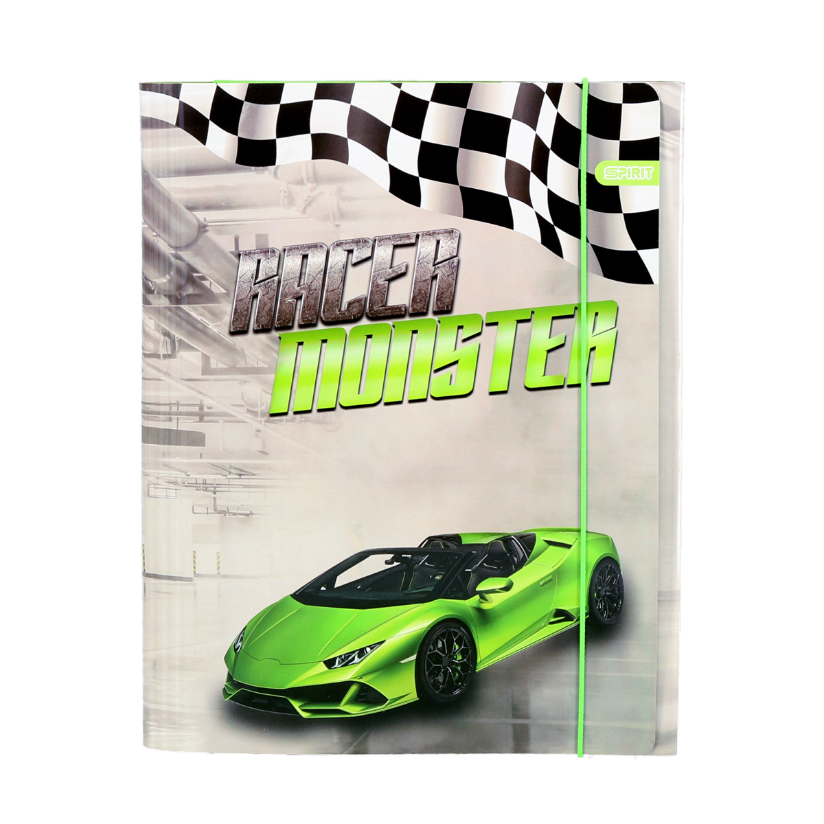 Cardboard File with Rubber Band A4 "Racer Monster" 600g, 31x59cm ...