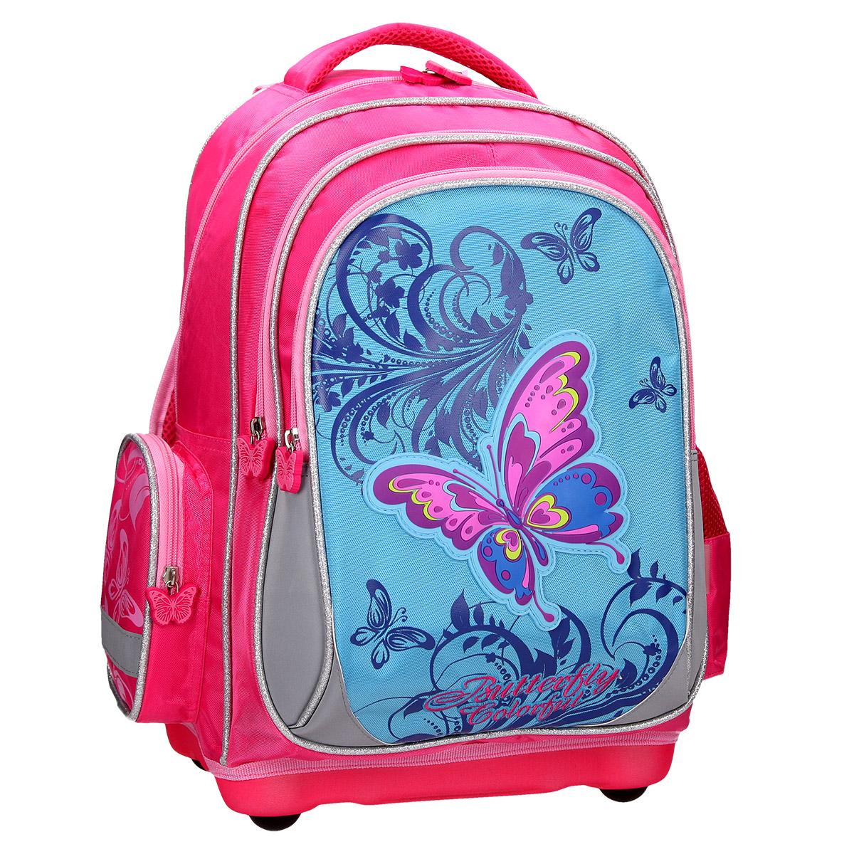 School bag ''Butterfly'', 3-zip, Eva | Gataric Group