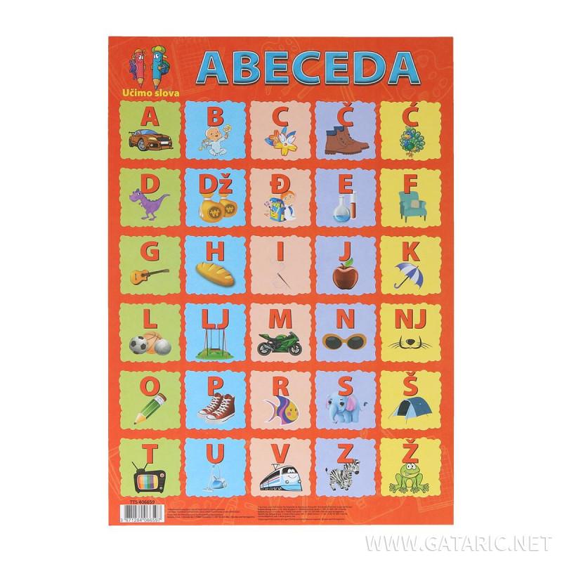 Učimo slova (Abeceda), 46x67cm | Gataric International Group